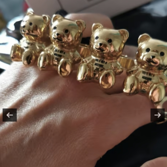 Moschino | Jewelry | Authentic Moschino Teddy Bear Knuckle Duster Ring ...